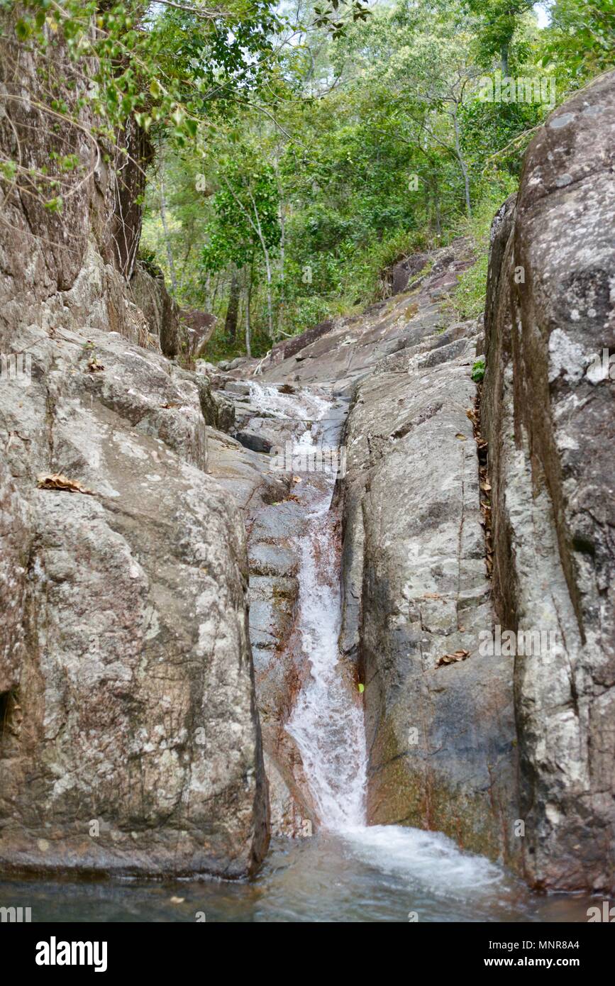 The waterfall below Gorge falls unnamed in Paluma range national park ...