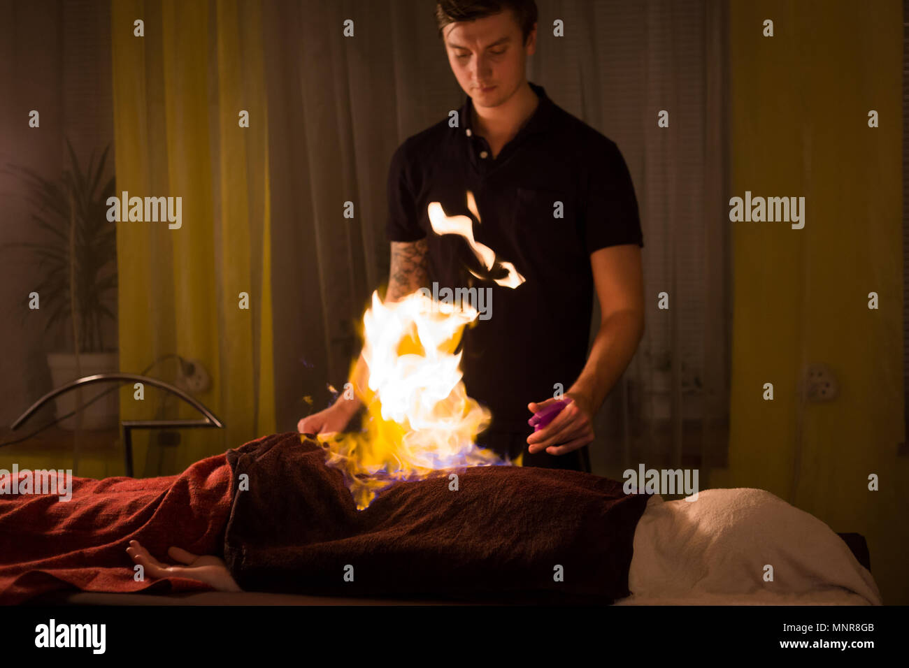 Fire therapy hi-res stock photography and images - Alamy