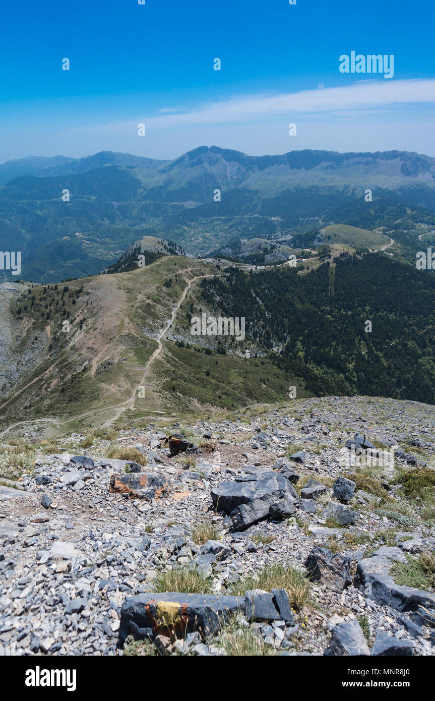 Dirfi mountain landscape in Euboea in Greece Stock Photo - Alamy