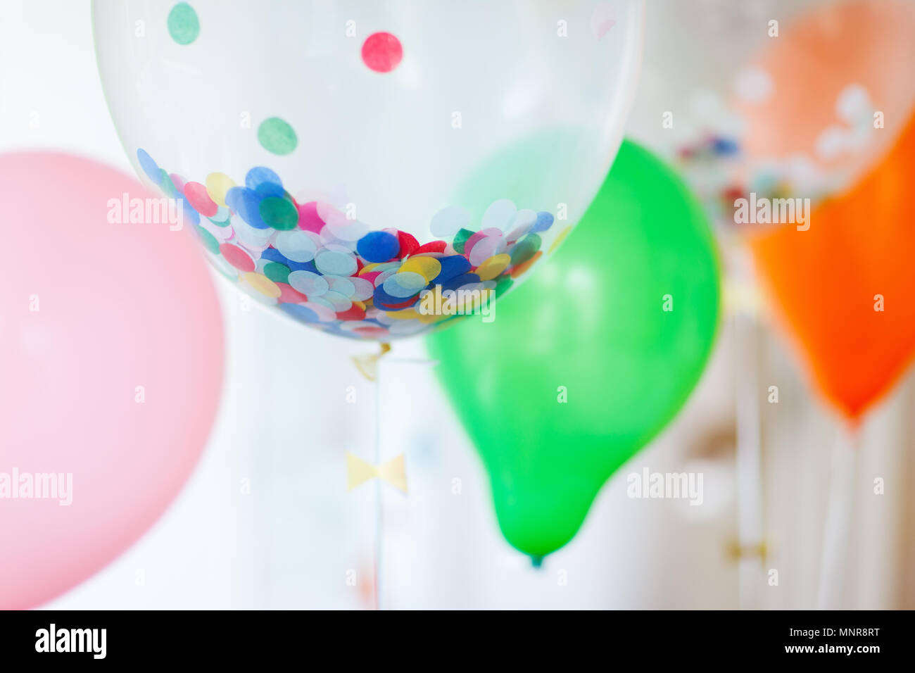 Colorful balloons decorations at party Stock Photo - Alamy