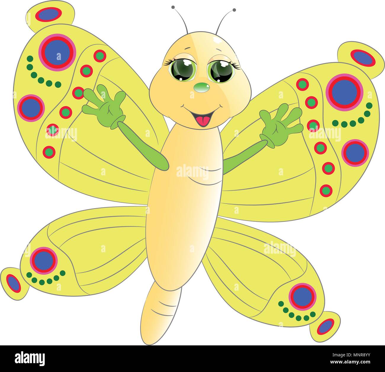 Flying moth cartoon butterfly Stock Vector Images - Alamy