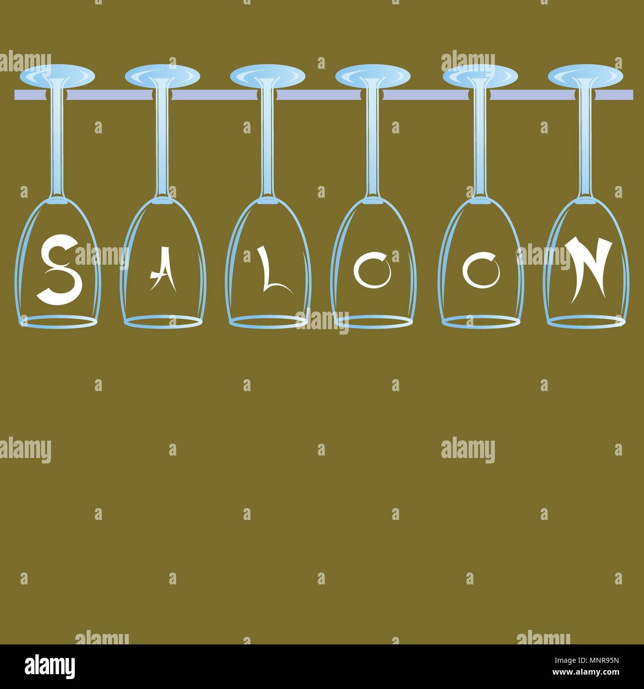 saloon simple beautiful elegant poster vector illustration Stock Vector ...