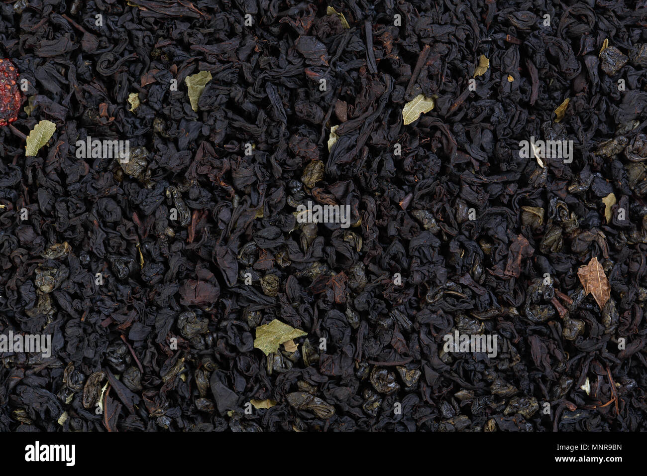 The mixture-leaf black tea from Ceylon and China, with the addit Stock ...