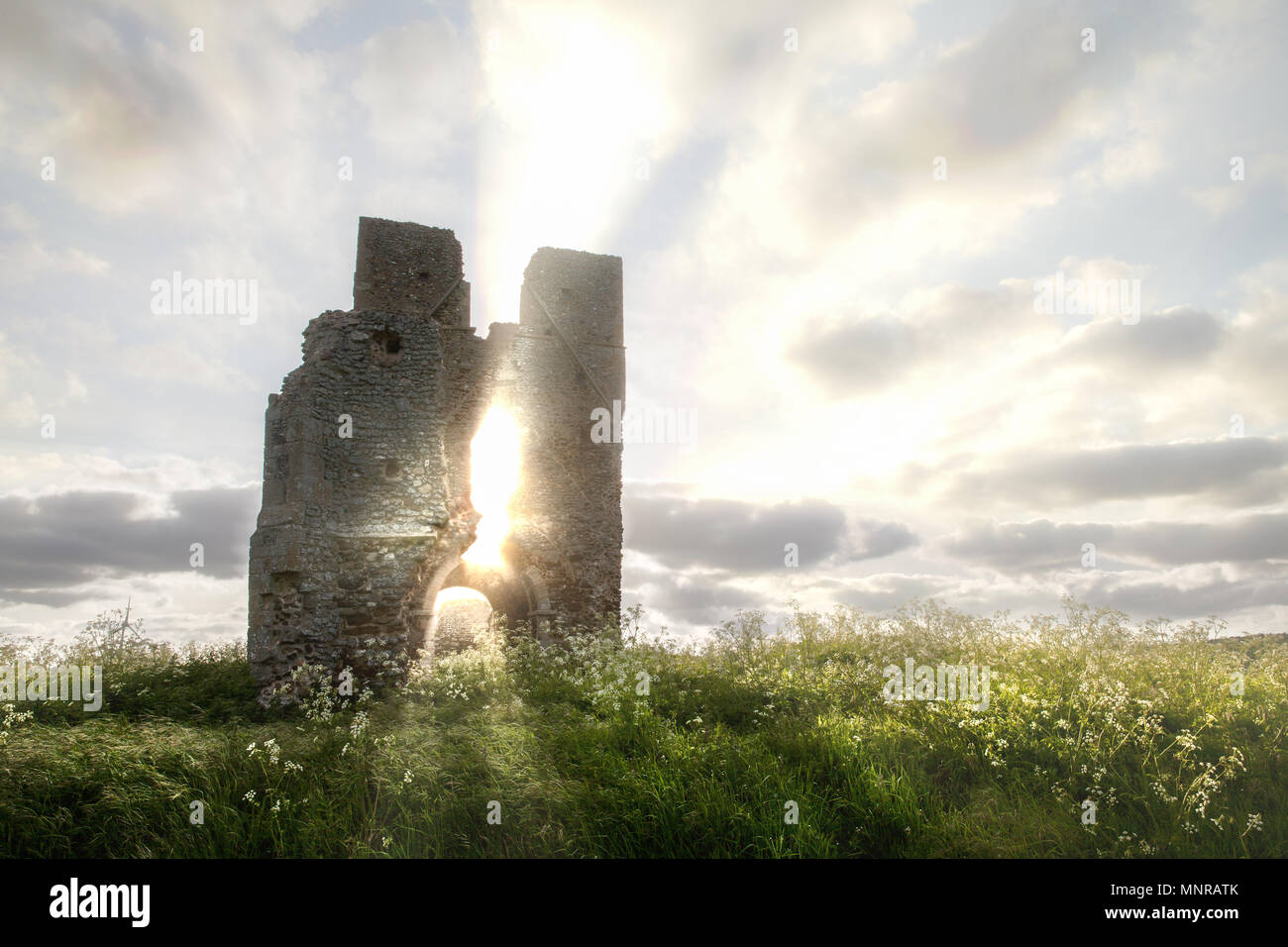 Bawsey church ruin with etherreal sunlight coming through the ancient ...