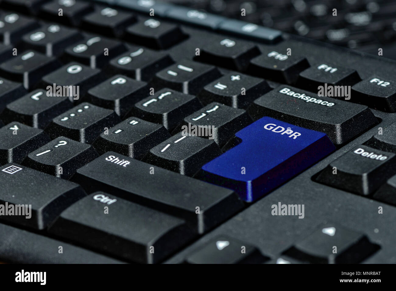 blue keyboard key with text GDPR as symbol for Privacy and General Data ...