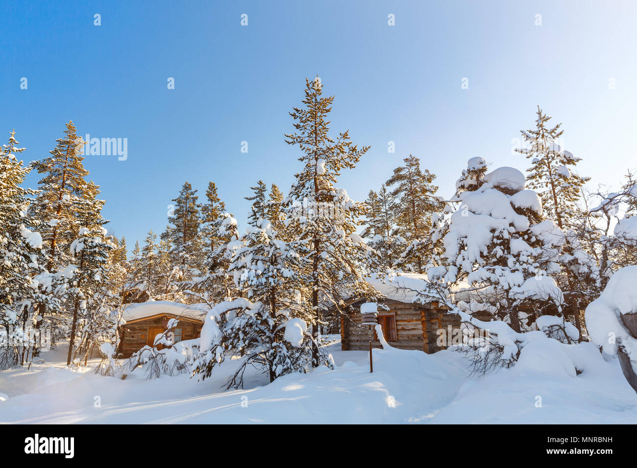 Snow covered hut in a snowy forest hi-res stock photography and images ...