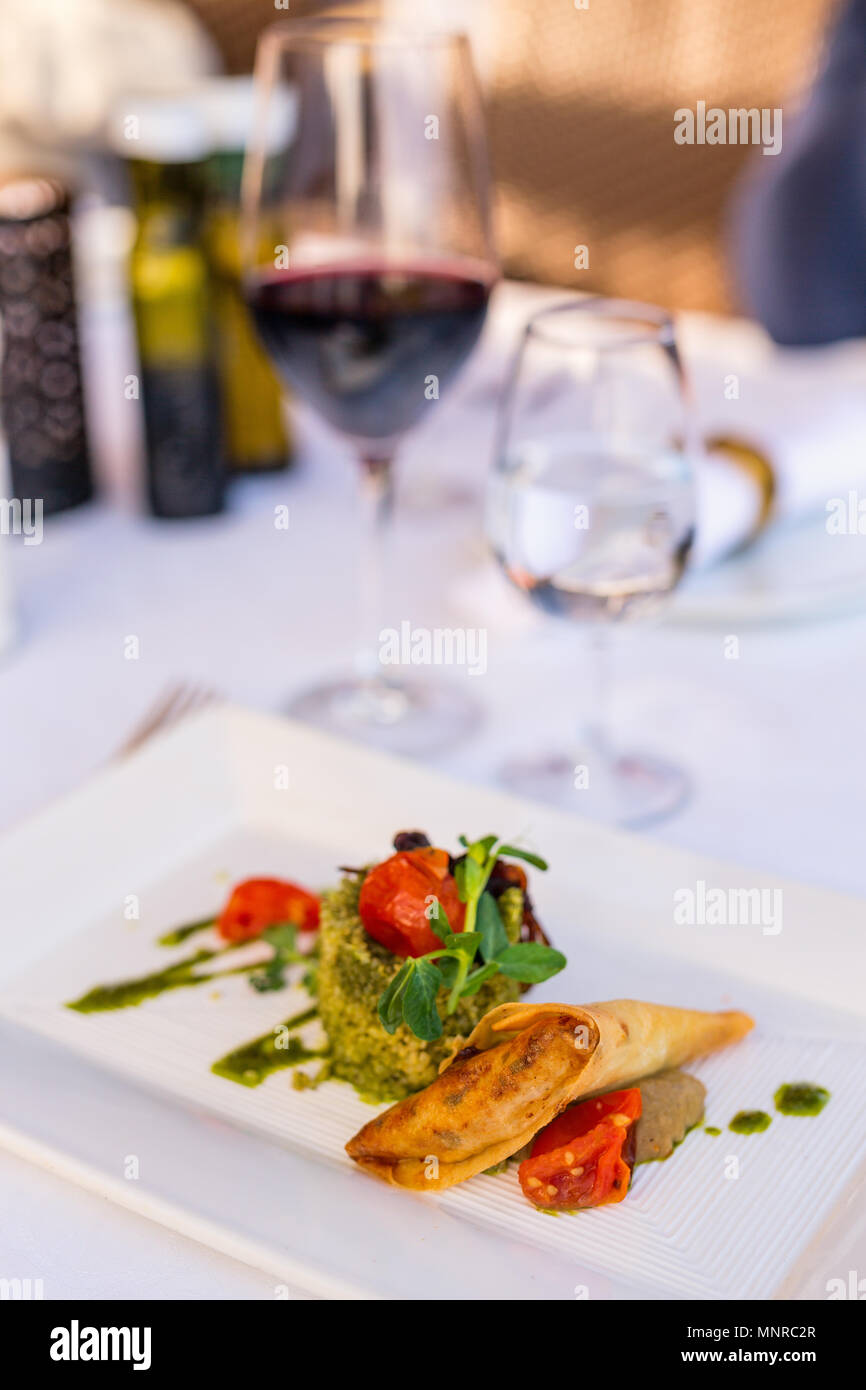 Delicious starter served for lunch at restaurant Stock Photo - Alamy