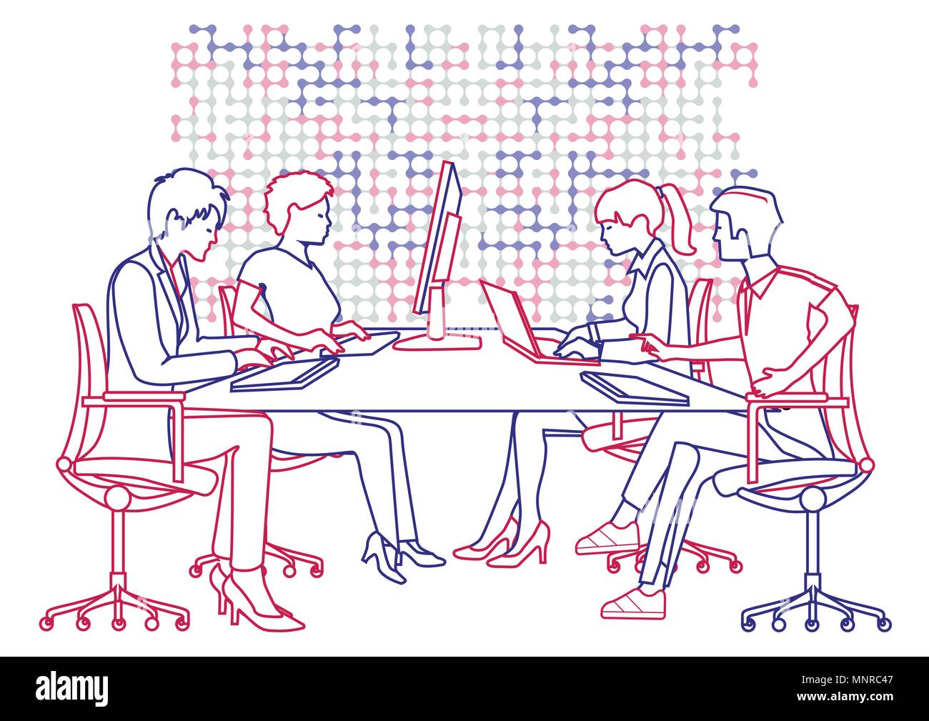 Social networks of young people and connection together Stock Vector ...