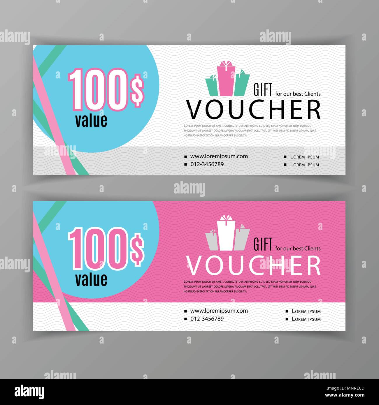 Vector gift voucher template. Universal flyer for business. Clean ...