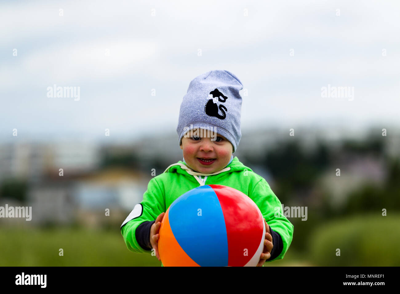 Child walk balloon hi-res stock photography and images - Alamy