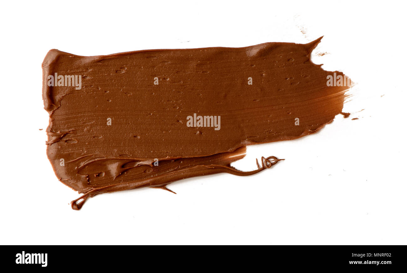 Chocolate spread isolated over white background. Delicious food design ...