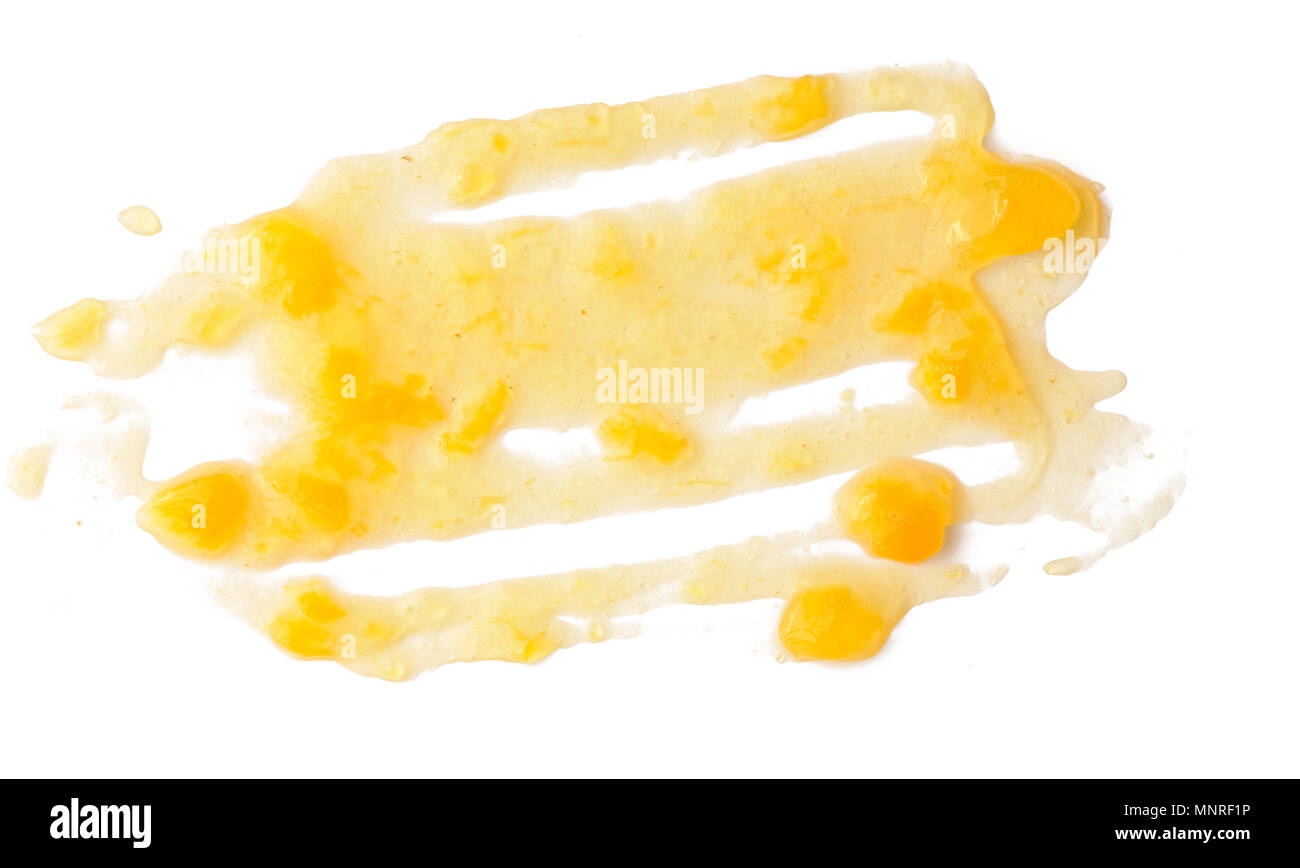 Apricot jam spread isolated over white background Stock Photo - Alamy