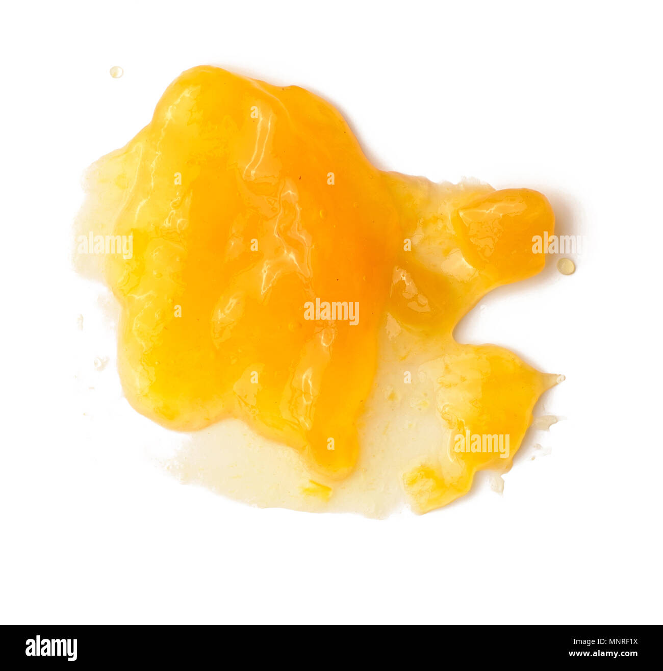 Apricot jam spread isolated over white background Stock Photo - Alamy