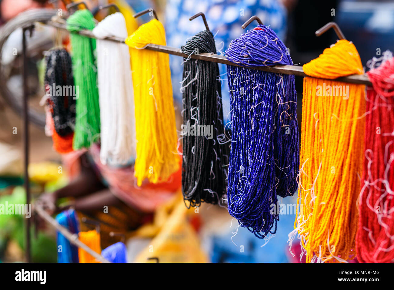 Colorful beads for making traditional jewelry of Masai tribe Stock ...