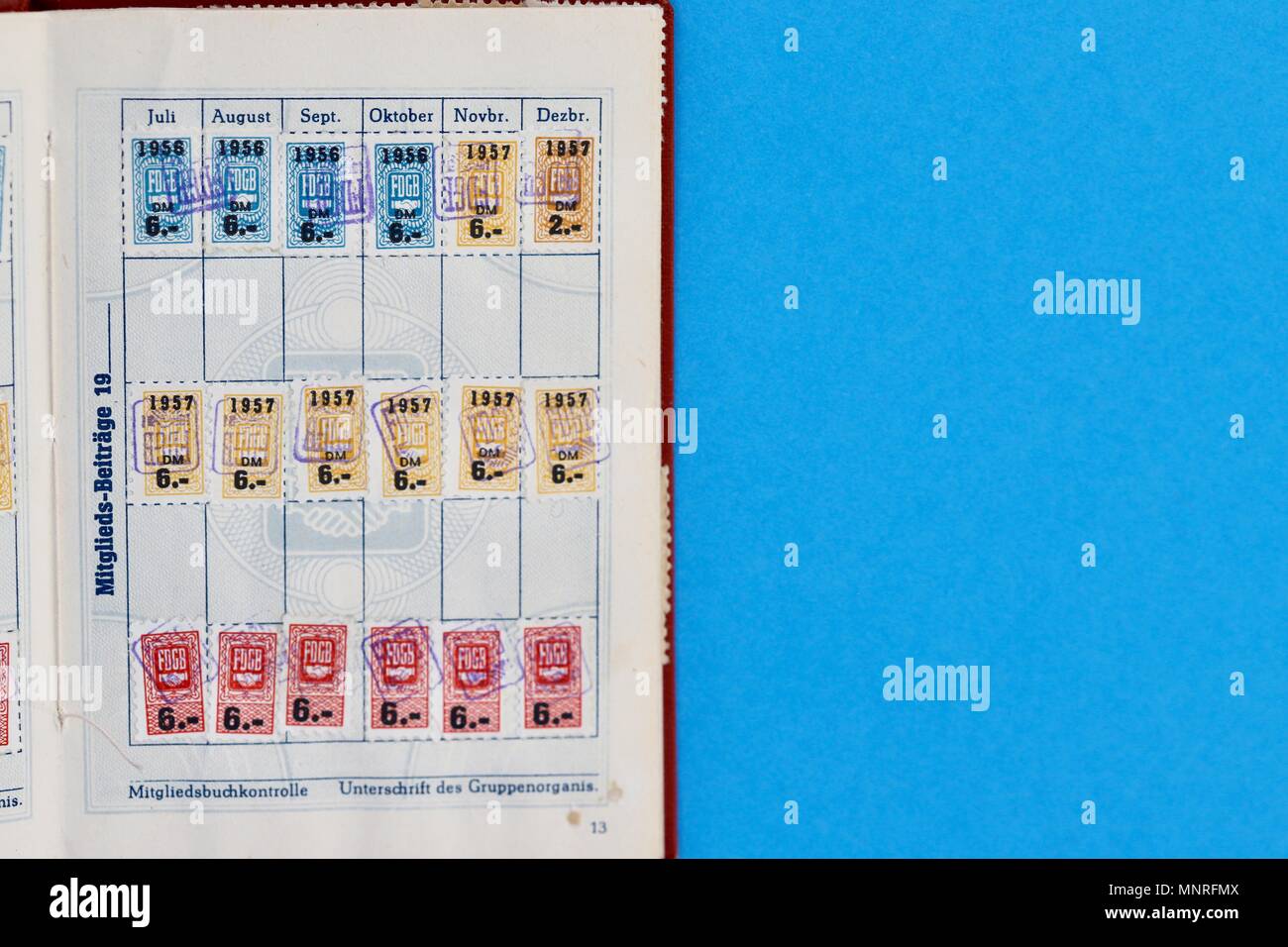 Union membership book hi-res stock photography and images - Alamy