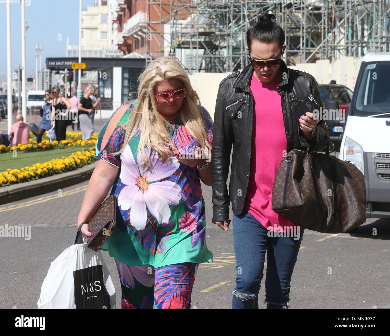 The cast of TOWIE filming in Brighton Featuring: Gemma Collins, Bobby ...