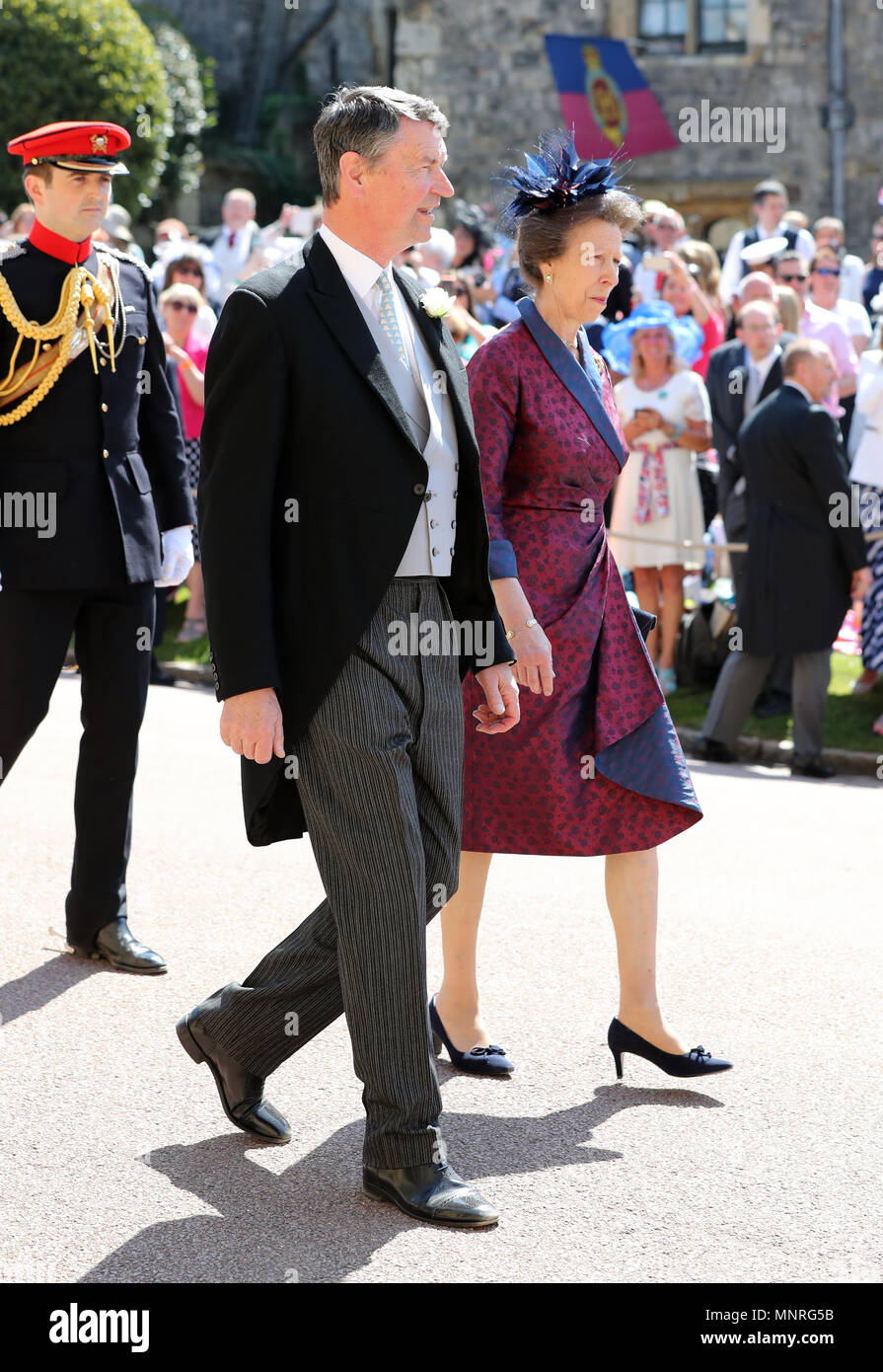 The Princess Royal and Vice Admiral Sir Timothy Lawrence arrive at St ...