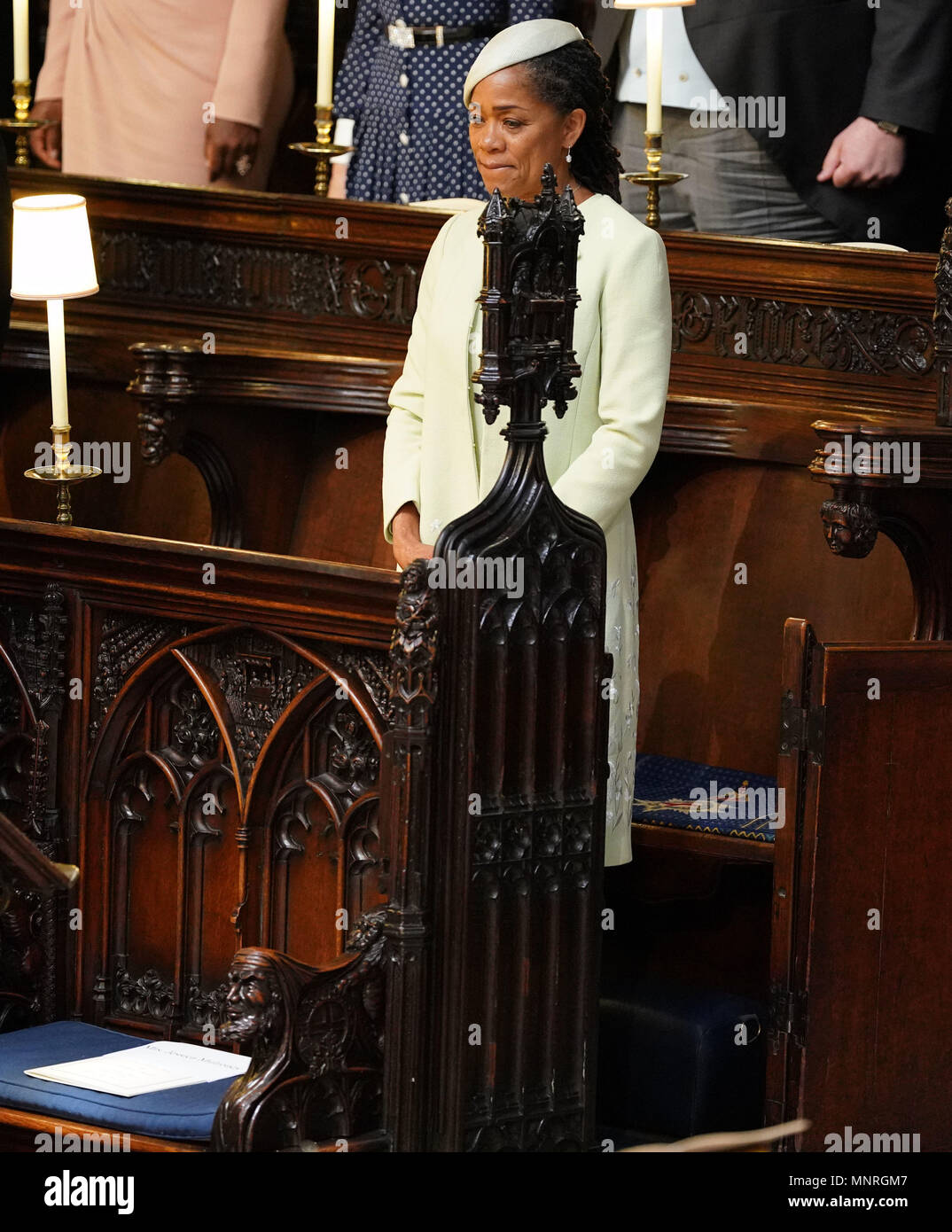 Doria Ragland takes her seat in St George's Chapel at Windsor Castle ...