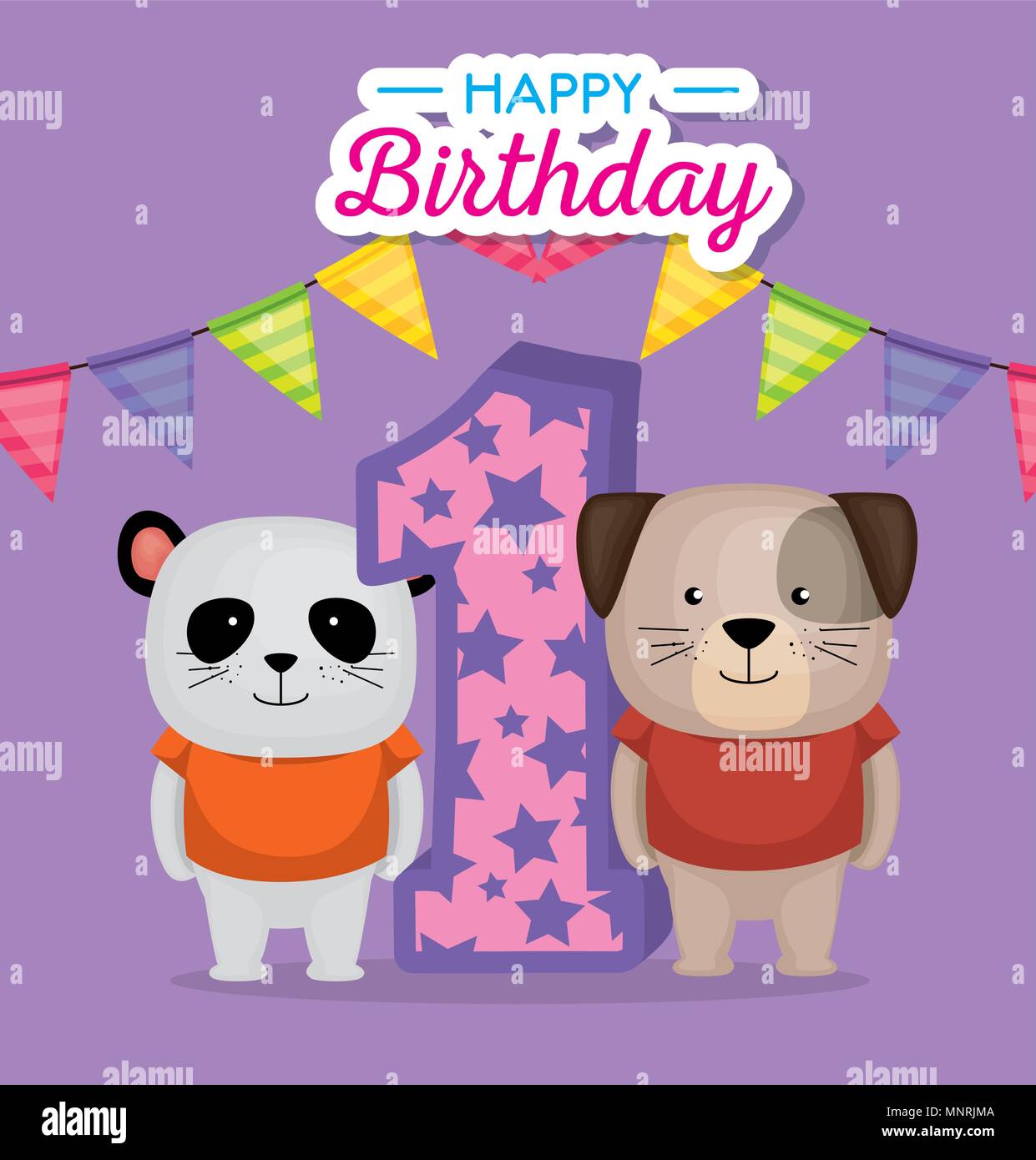 Dog birthday party concept Stock Vector Images - Alamy