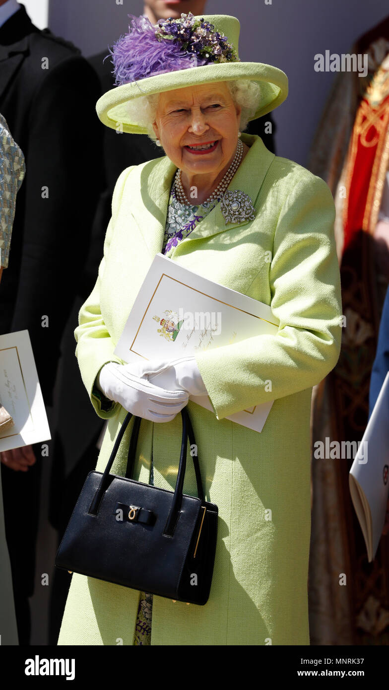 Queen Elizabeth II after the wedding ceremony of Prince Harry and ...