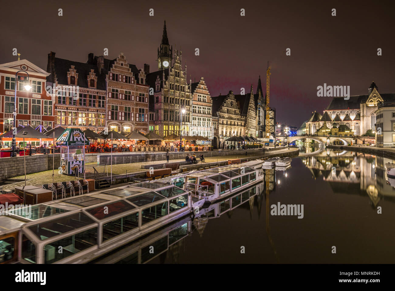 Canals of Ghent in Belgium Stock Photo - Alamy