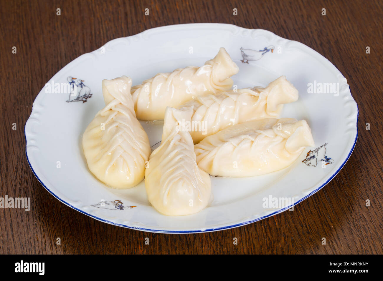 Georgian traditional Khinkali with cheese Stock Photo - Alamy