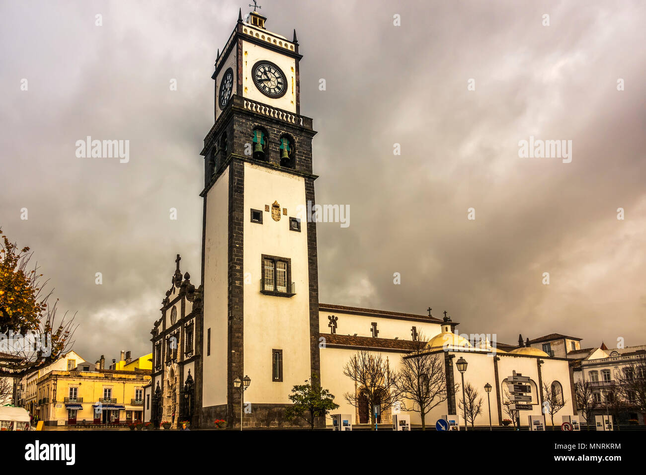 St. Sebastian church,, Ponta Delgada. Sao Miguel island Azores ...