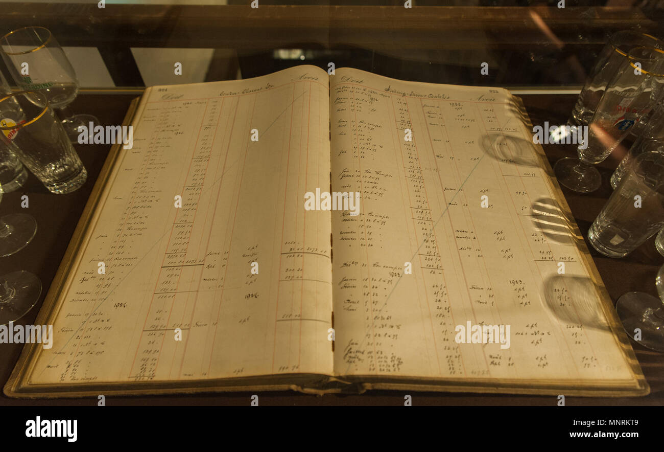 National Brewery Museum, Wiltz, Luxembourg.The exhibits give an ...
