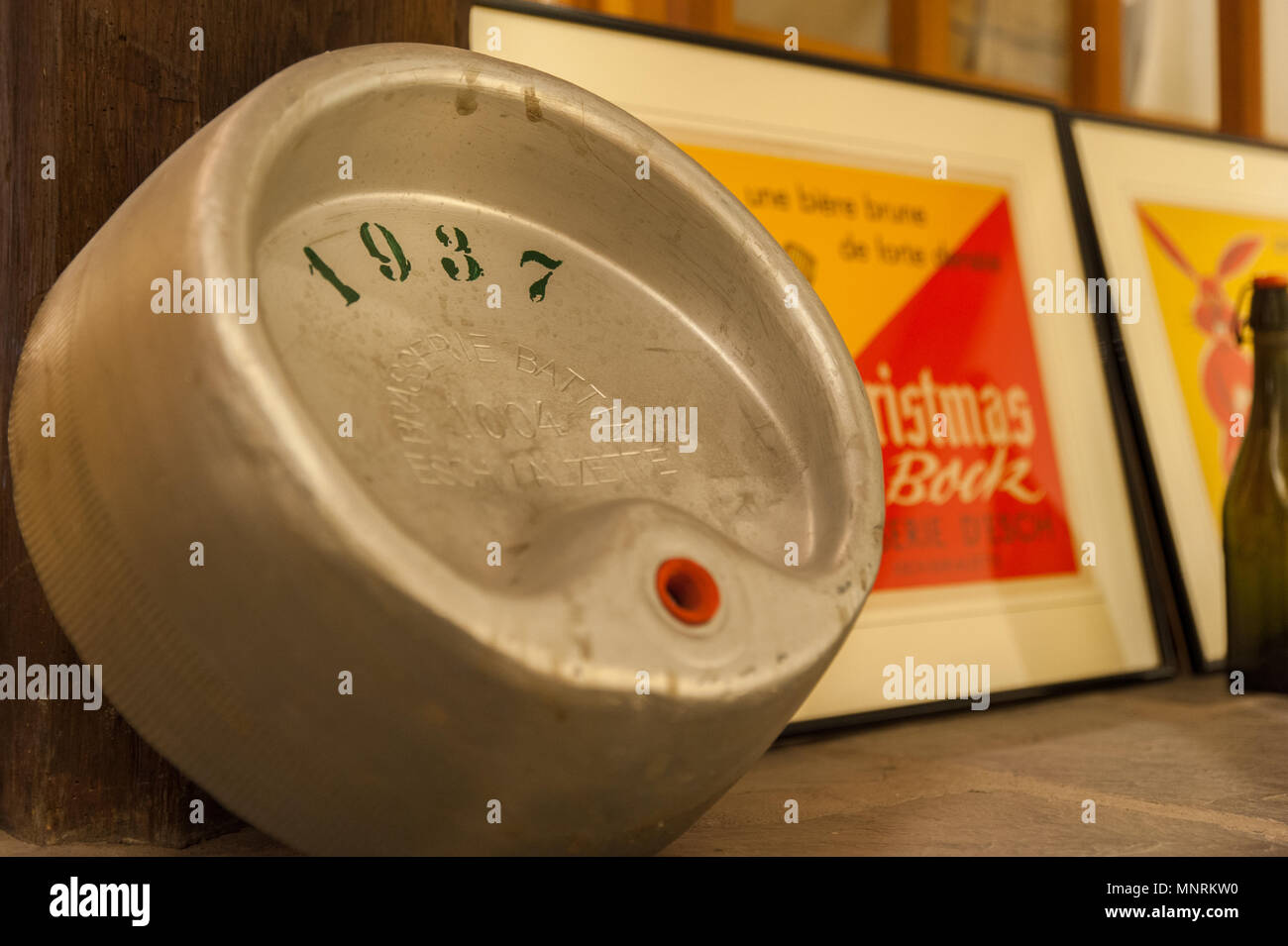 National Brewery Museum, Wiltz, Luxembourg.The exhibits give an ...
