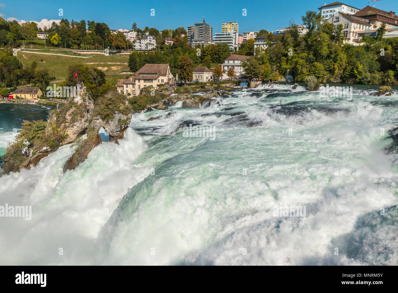 View of Rhine Falls Switzerland Stock Photo - Alamy