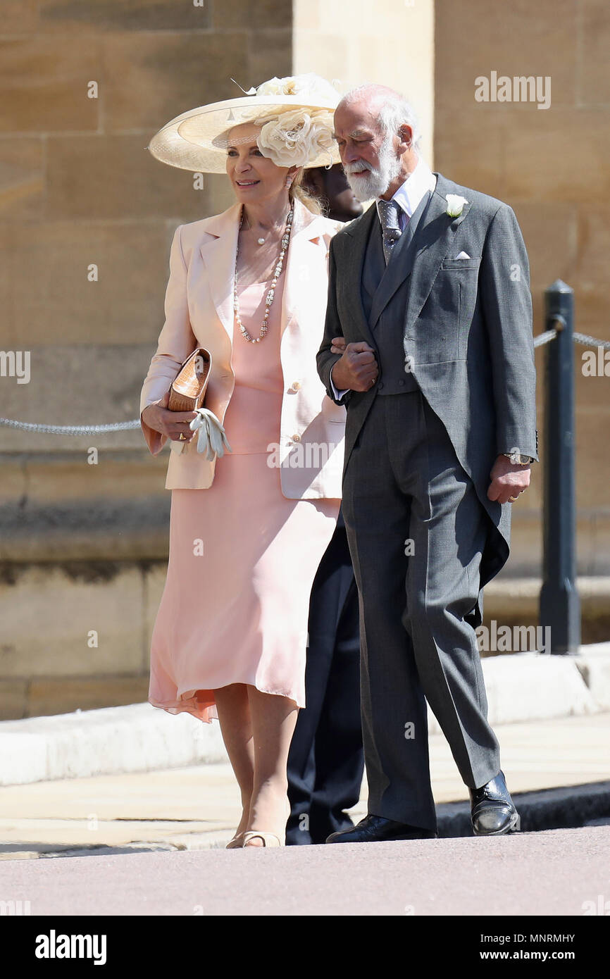 Prince and Princess Michael of Kent arrive at St George's Chapel at ...