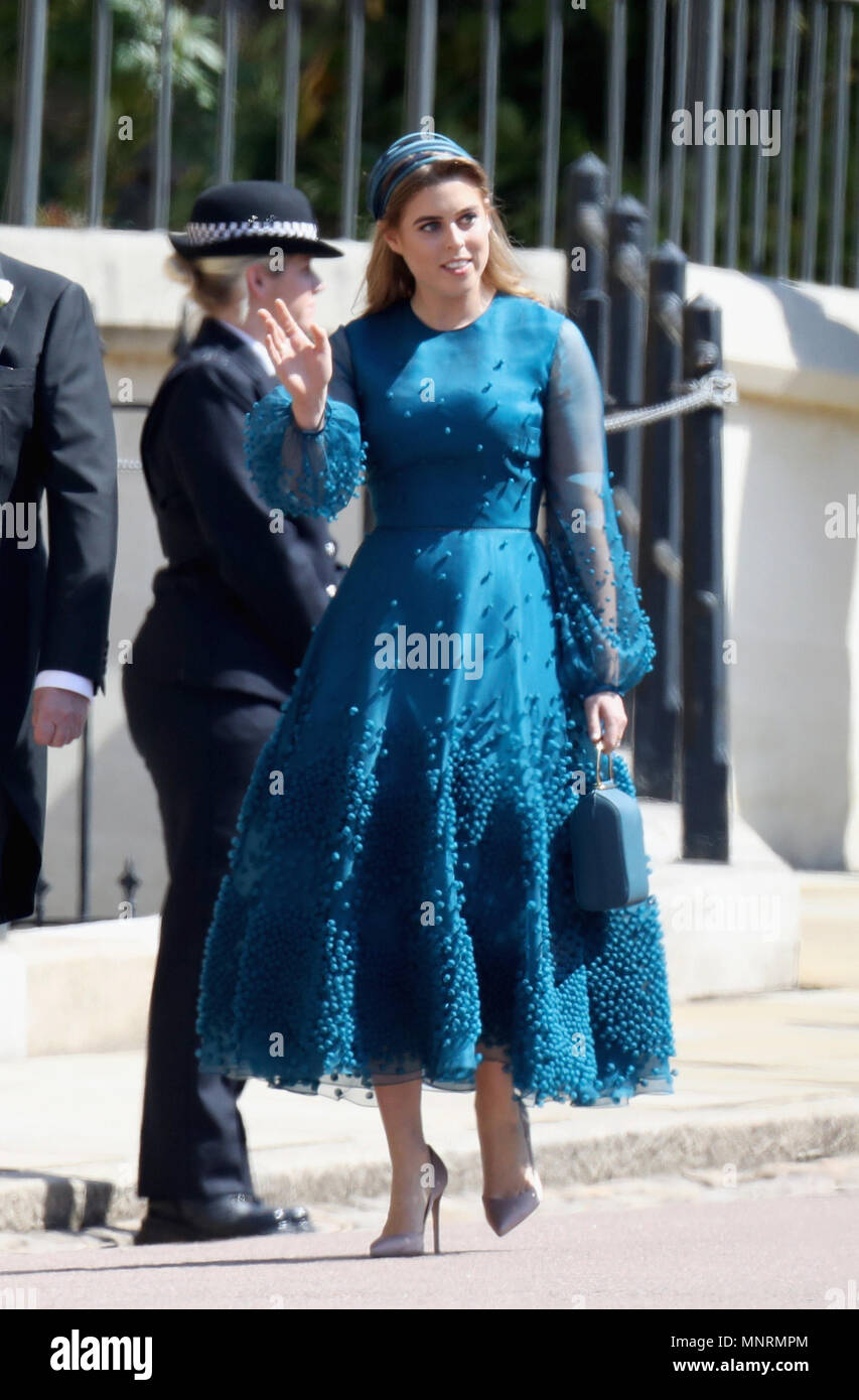 Princess Beatrice arrives at St George's Chapel at Windsor Castle for ...