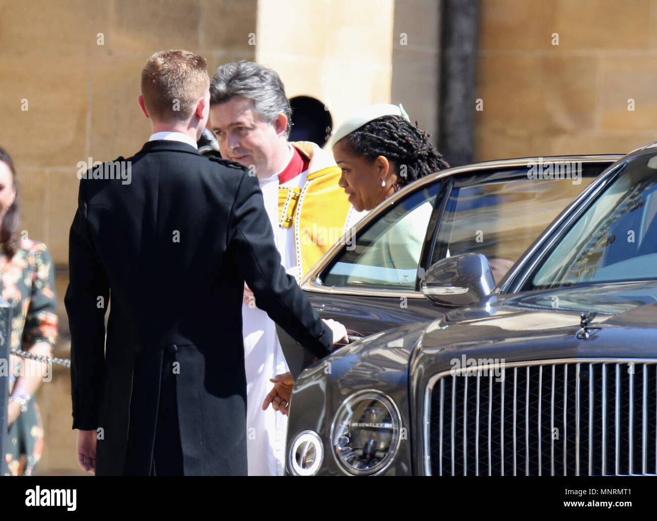 Doria Ragland, mother of the bride, arrives at St George's Chapel at ...
