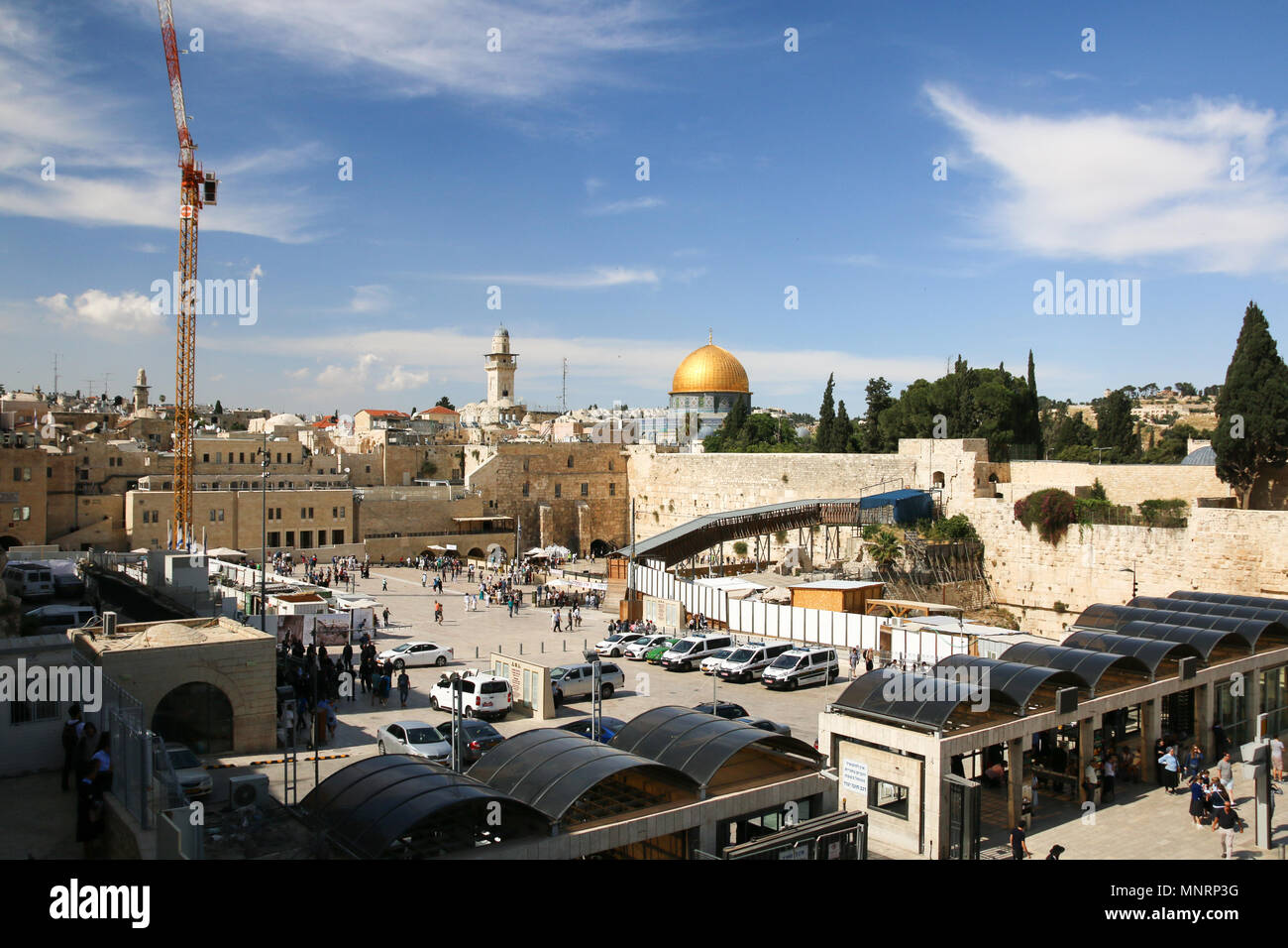 Jerusalem, Israel - May 16, 2018: View of the Wailing Wall in Jerusalem ...