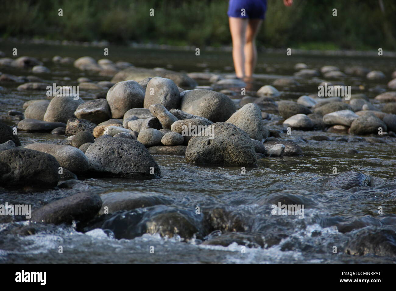 Gresham, Oregon / USA - August 21, 2016: Hiking the trails and wading ...