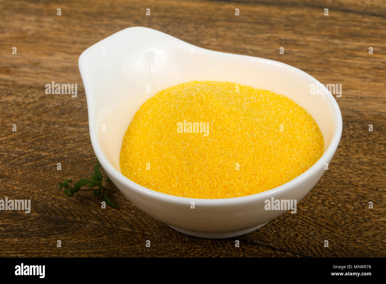 Raw polenta ready for cooking Stock Photo - Alamy