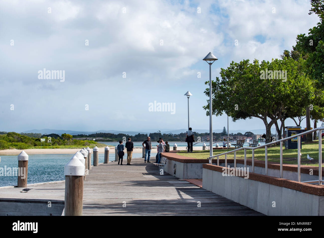 The Boardwalk alongside the Coolongolook River that leads around to the ...