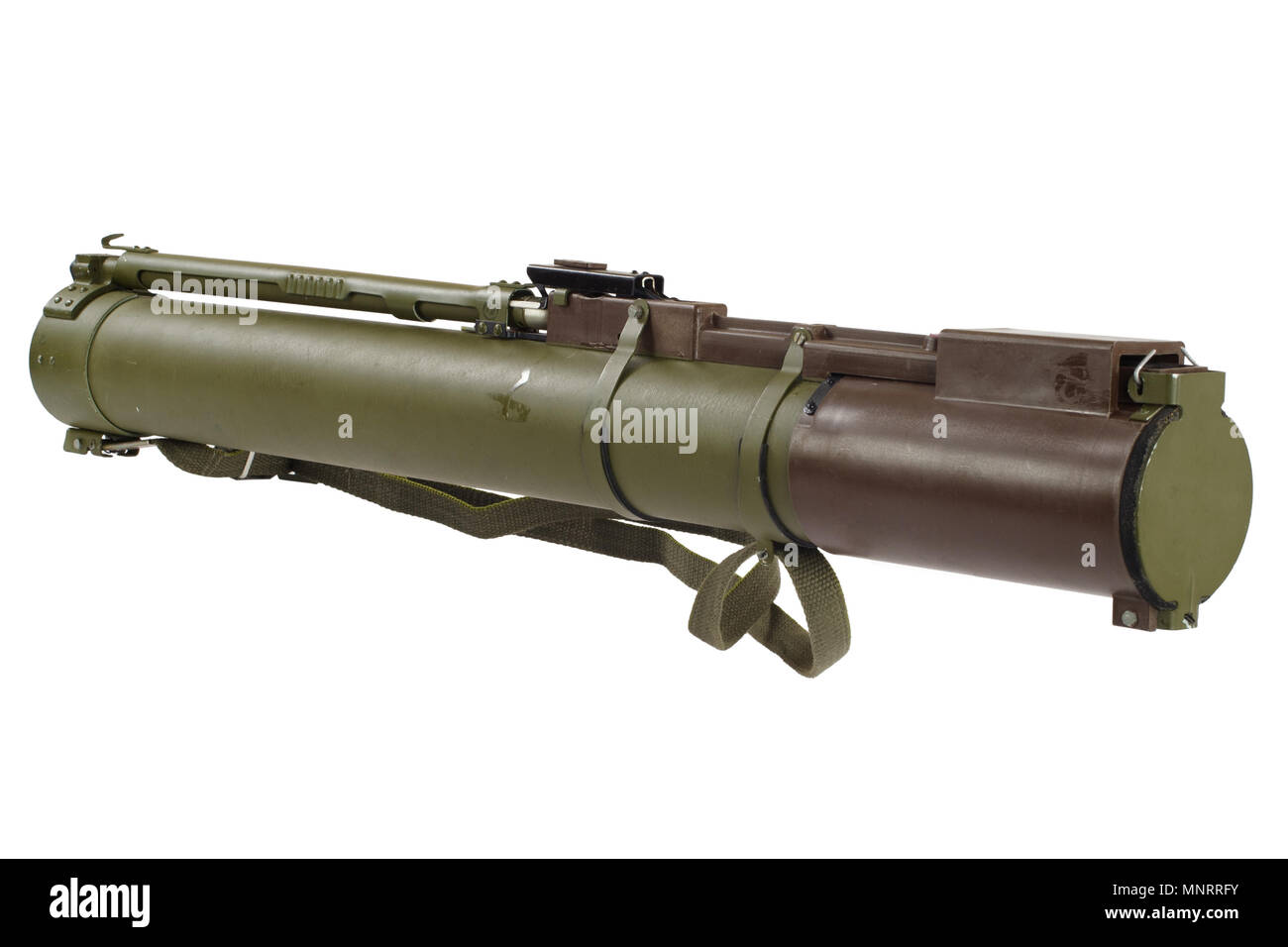 anti-tank rocket propelled grenade launcher isolated on white Stock ...
