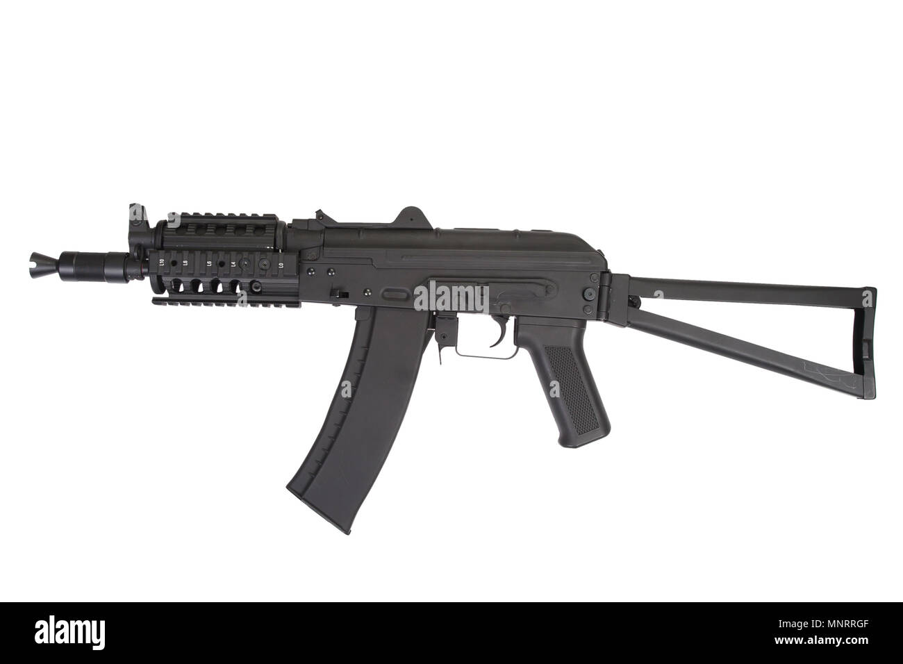 Kalashnikov AK47 shorty with modern update isolated on white Stock ...