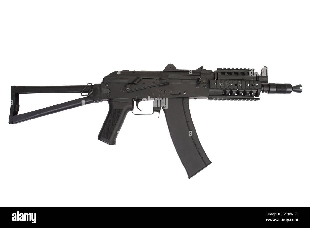 Kalashnikov AK47 shorty with modern update isolated on white Stock ...