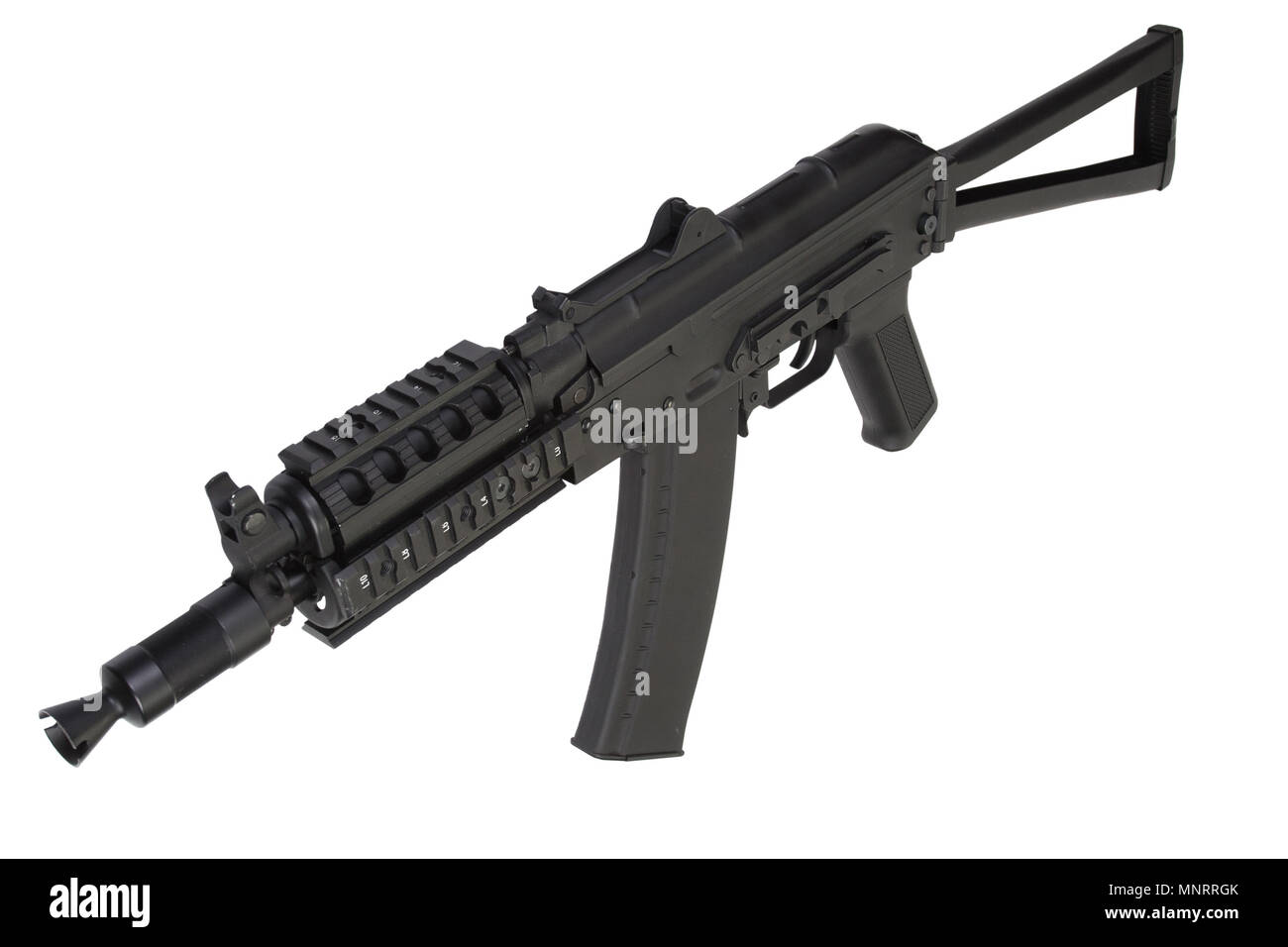 Kalashnikov AK47 shorty with modern update isolated on white Stock ...