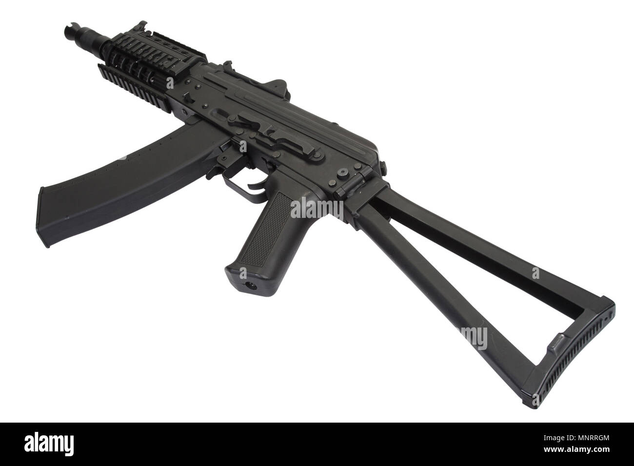 Kalashnikov AK47 shorty with modern update isolated on white Stock ...