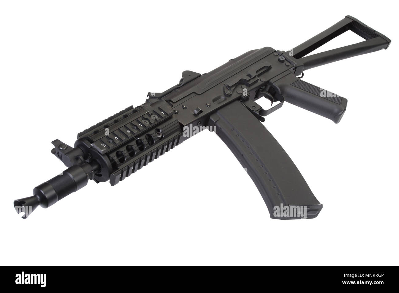 Kalashnikov AK47 shorty with modern update isolated on white Stock ...