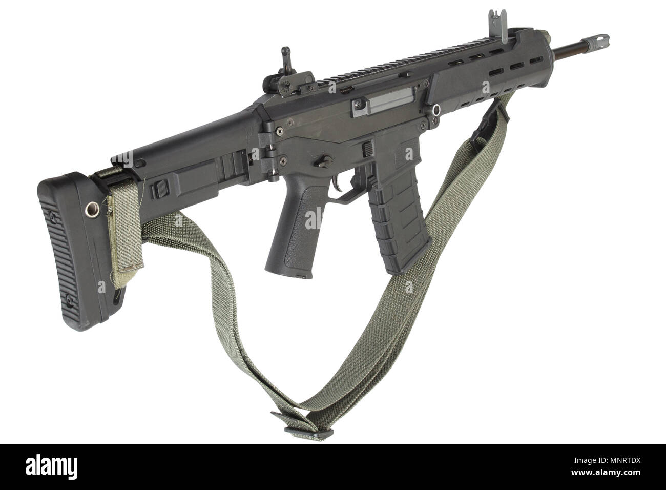 Modern assault rifle isolated Stock Photo - Alamy