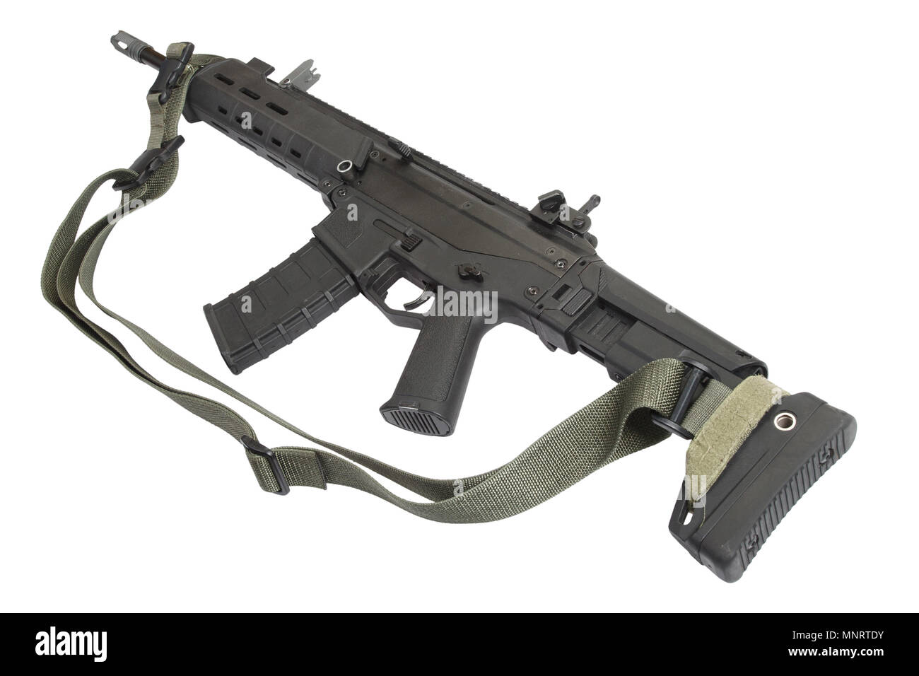 Modern assault rifle isolated Stock Photo - Alamy