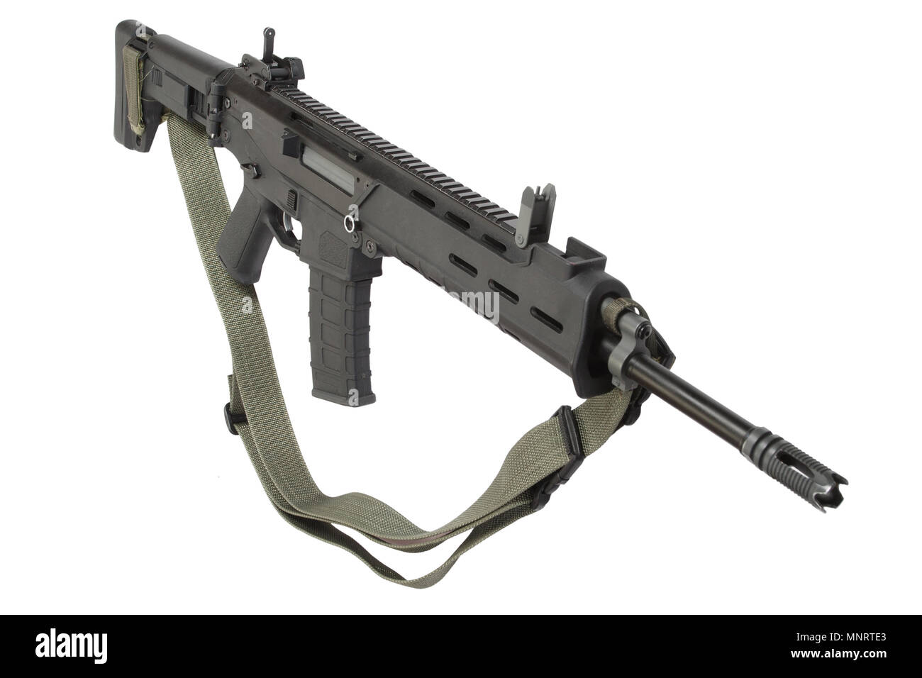 Modern assault rifle isolated Stock Photo - Alamy