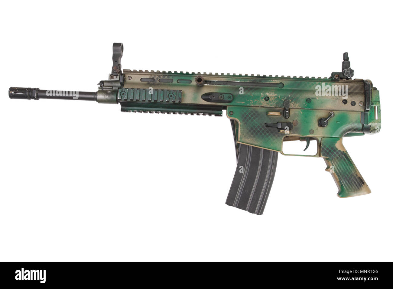 Modern Assault Rifle isolated on white Stock Photo - Alamy