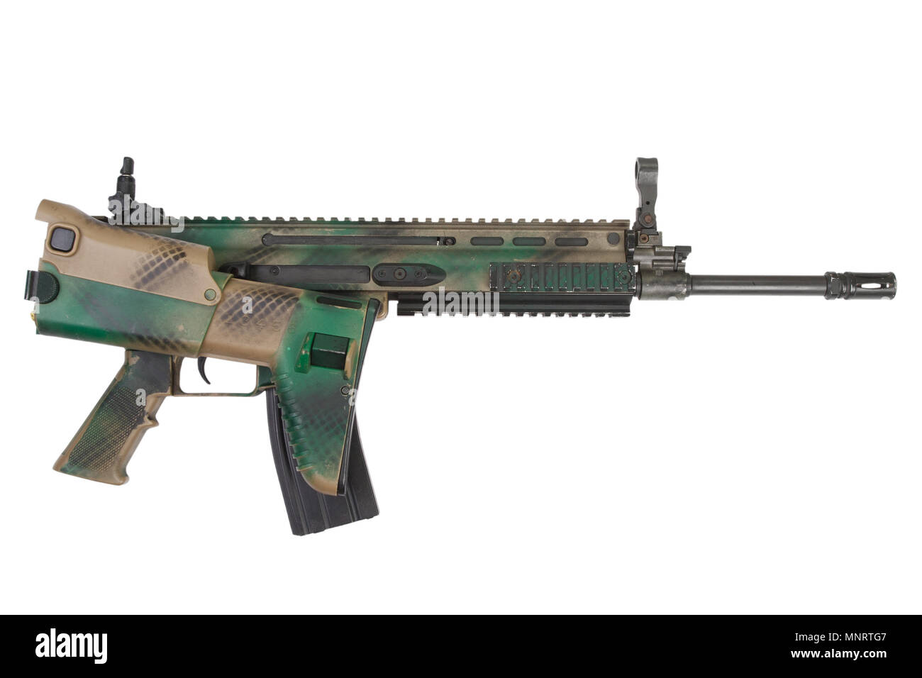 Modern Assault Rifle isolated on white Stock Photo - Alamy