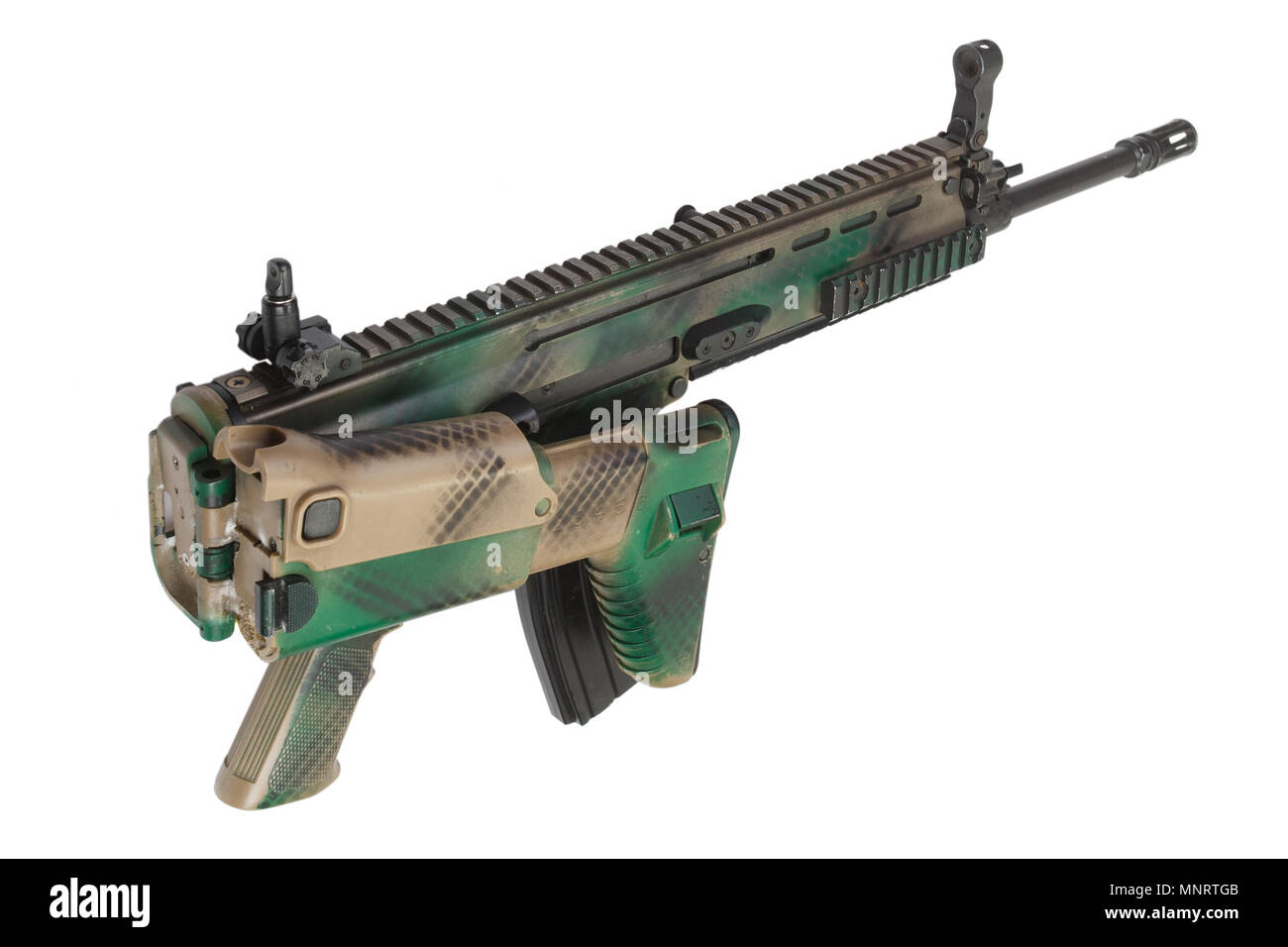 Modern Assault Rifle isolated on white Stock Photo - Alamy