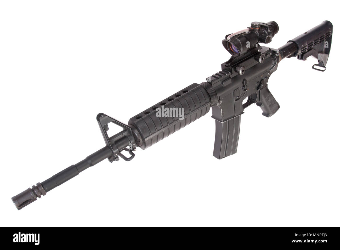 M4 carbine isolated on a white background Stock Photo - Alamy